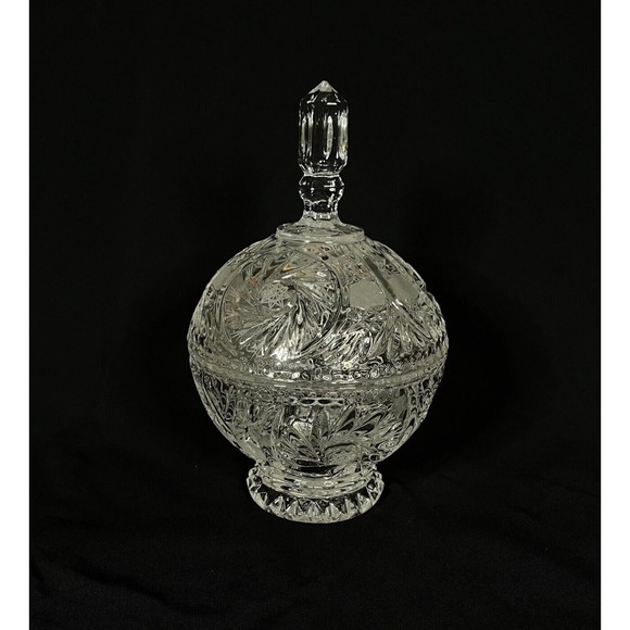 Accents | Vintage Polonia Round 24 Pho Lead Crystal Star Pinwheel Candy ...